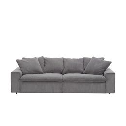 Höffner Cord-Big Sofa Kini ¦ grau ¦ Maße (cm): B: 260 H: 83 T: 120