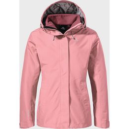 Schöffel SCHÖFFEL Doppeljacke »Hiking 3in1 Jacket Style Okere WMS« mit Kapuze 3465 - pink 42 42 Wasserdicht & atmungsaktiv dank 2-Lagen VENTURI Membrane