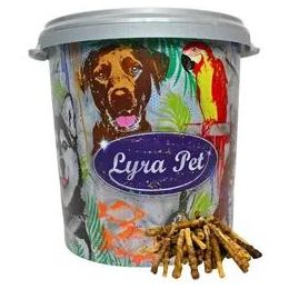 5 kg LYRA PET® Büffelsticks mit Rindfleischstreifen in 30 L Tonne