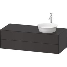 Duravit White Tulip, Waschtischunterbau wandhängend, Breite 1300 x Tiefe 550mm, mit 2 Schubkästen, mit Tip-on Technik, WT4987R