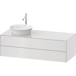 Duravit White Tulip, Waschtischunterbau wandhängend, Breite 1300 x Tiefe 550mm, mit 2 Schubkästen, mit Tip-on Technik, WT4987L