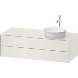 Duravit White Tulip, Waschtischunterbau wandhängend, Breite 1300 x Tiefe 550mm, mit 2 Schubkästen, mit Tip-on Technik, WT4987R