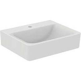 Ideal Standard Cube Waschtisch E811301 mit Hahnloch, ohne Überlauf, 55 x 46 cm, weiß