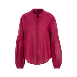 Klassische Bluse BOSS Orange "C_Berday_1 Premium Damenmode" Gr. 36, rot (open red 648) Damen Blusen mit Ballonärmeln