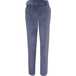 Damen Cordhose mit G&uuml;rtel, 2 Taschen taubenblau, Gr&ouml;&szlig;e 44