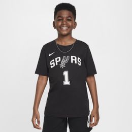 Victor Wembanyama San Antonio Spurs Essential Nike NBA-T-Shirt (ältere Kinder) - Schwarz