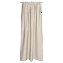 Schöner Wohnen Vorhang SCHÖNER WOHNEN-KOLLEKTION "Soft" Gardinen Gr. 300cm, Multifunktionsband, 130cm, beige (sand) mit Lederapplikation