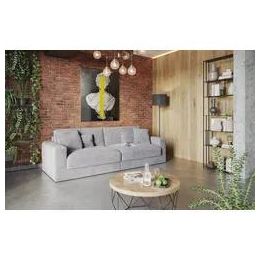 Big-Sofa RAUM.ID "Innovid" Sofas Gr. B/H/T: 264cm x 87cm x 108cm, Breitcord, silberfarben (silber) Modernes Modul-Polsterprogramm