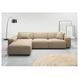 Ecksofa Andas "Glimminge auch in Breitcord, Feincord, Bouclé + Easy care-Bezug" Sofas Gr. B/H/T: 294cm x 71cm x 191cm, Feincord, Recamiere links, beige (sand) L-Form, Breite 294, Zierkissen