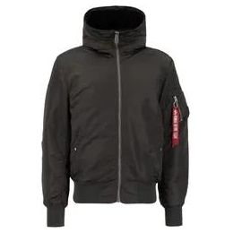 Bomberjacke Alpha Industries "Alpha Industries Men - Bomber Jackets MA-1 Hooded" Gr. S, schwarz (schwarz olive) Herren Jacken