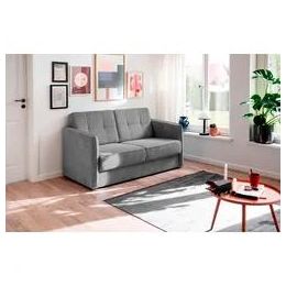 Schlafsofa Inosign "Milano" Sofas Gr. B/H/T: 147cm x 89cm x 87cm, Struktur, 2-Sitzer mit zwei einzeln ausziehbaren Liegefunktionen, grau zwei einzeln ausziehbare Liegefunktionen