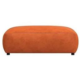 Pouf FLEXLUX "Lucera", orange (burned orange), B:104cm H:41cm T:82cm, Kunststoff, Poufs, modern & anschmiegsam, Kaltschaum, Stahl-Wellenunterfederung