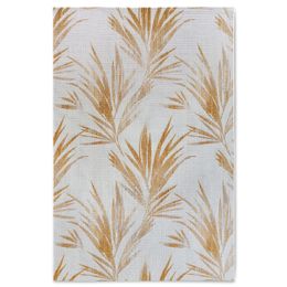 Villeroy & Boch Outdoorteppich VILLEROY & BOCH "Leonie" Teppiche Gr. B/L: 200 cm x 285 cm, 3 mm, 1 St., beige (creme,gold) Outdoor, Flachgewebe, wetterfest, Balkon, Garten, floral, Terrasse