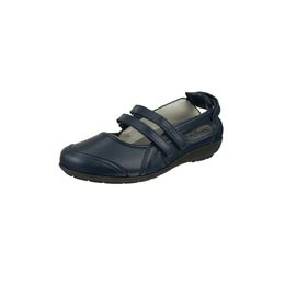 Natural Feet Damen Ballerina "Ballerina Juliane", Gr. 39, blau, Leder, Schuhe, mit angenehm weiter Passform