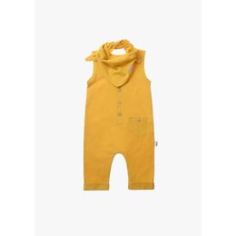 Liliput Jungen Strampler, Gr. 80, gelb, 100% Baumwolle, Overalls, mit aufgesetzter Tasche