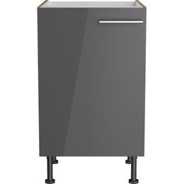 Sp&uuml;lenschrank Optifit, B:50cm H:87cm T:58,4cm, schwarz, Spanplatte, K&uuml;che, Schr&auml;nke, "Klara", Breite 50 cm