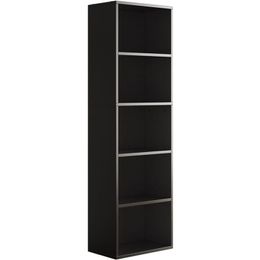 Bücherregal Bob, Schwarz, 40 x 132 cm mit 5 Fächern VICCO