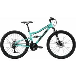 Mountainbike Bikestar Fahrräder Gr. 38cm, 26 Zoll (66,04cm), grün für Damen und Herren, Kettenschaltung