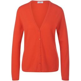 Strickjacke aus 100% Premium-Kaschmir Modell Cora Peter Hahn Cashmere orange