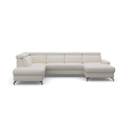 Sit & More Wohnlandschaft SIT & MORE "Scarlett U-Form", beige (natur), B:333cm T:226cm, Sofas, Wohnlandschaft, inklusive Kopfteilverstellung, wahlweise mit Bettfunktion, Bettkasten, Topseller