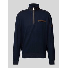 Bugatti Sweatshirt mit Stehkragen