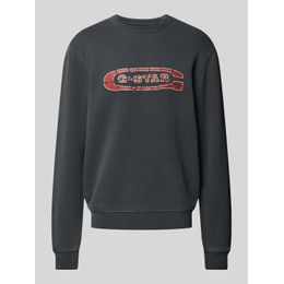 G-Star Raw Sweatshirt mit Label-Print Modell 'Destroyed'