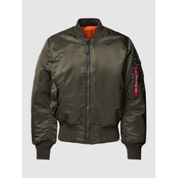 Alpha Industries Bomberjacke in unifarbenem Design Modell 'MA-1'