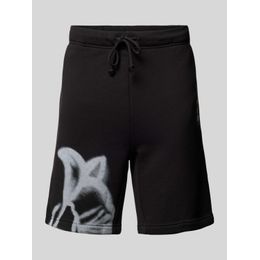 Hugo Regular Fit Sweatshorts mit Label-Print Modell 'Diflowos'