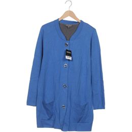 Selection by Ulla Popken Damen Strickjacke, blau, Gr. 42