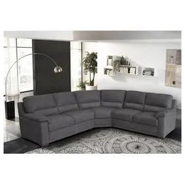 Ecksofa Egoitaliano "Doris, modernes Designerecksofa in hochwertigen Microfaserqualitäten" Sofas Gr. B/H/T: 266cm x 90cm x 246cm, Luxus-Microfaser Lederoptik, langer Schenkel links, blau (ice lake) edle Detailverarbeitung, wahlweise fleckenabweisend oder in Lederoptik