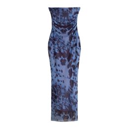 Bershka Kleid Damen Größe 34 blau / nachtblau Winterkleid