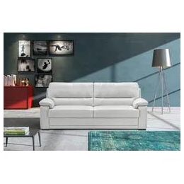 2,5-Sitzer Egoitaliano "Doris, modernes Designersofa, Ledersofa mit erstklassiger Sitzqualität" Sofas Gr. B/H/T: 192cm x 90cm x 93cm, Leder BULL, weiß edle Detailverarbeitung, perfekte Polsterung, aus hochwertigem Leder