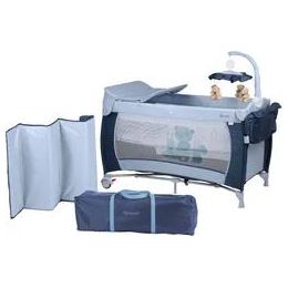 Baby-Reisebett BABYGO "Sleeper Deluxe, blau" Gr. Liegefläche B/L: 60cm x 120cm, kein Härtegrad, blau Baby Babybetten mit Musik-Mobile