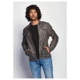 Lederjacke Maze "Flint" Gr. M, grau Herren Jacken