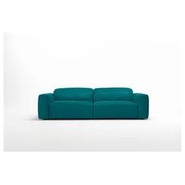 2,5-Sitzer Egoitaliano "Beverly, Designsofa mit erstklassigem Sitzkomfort und tollen Details" Sofas Gr. B/H/T: 242cm x 95cm x 109cm, Luxus-Microfaser BLUSH, bunt (blaurün) Breite 242 cm, verstellbare Kopfteile