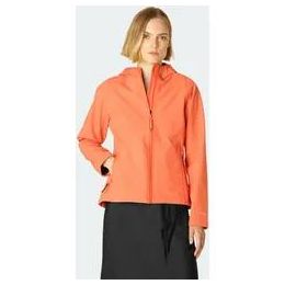 Regen- und Matschjacke Ilse Jacobsen "DAYBREAK02" Gr. 38, orange (hot orange) Damen Jacken Moderne Softshell-Allwetterjacke, atmungsaktiv, wasserfest, dehnbar