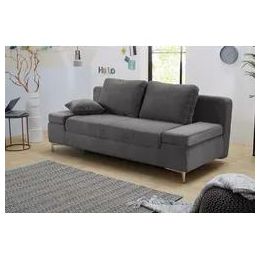 Jockenhöfer Schlafsofa JOCKENHÖFER GRUPPE "Jano" Sofas Gr. B/T: 202cm x 103cm, Cord, grau klassisches Schlafsofa mit individuell, verstellbaren Armlehnen