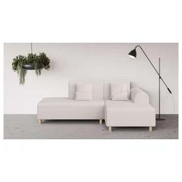 Ecksofa Inosign "Suyala" Sofas Gr. B/H/T: 258cm x 85cm x 168cm, Boucle, Recamiere rechts, ohne Hocker, beige L-Form mit Hocker