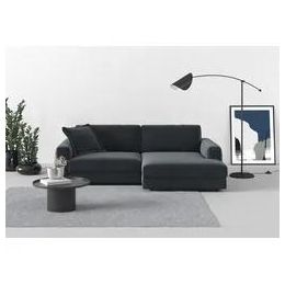 Ecksofa Trendmanufaktur "Bourbon" Sofas Gr. B/H/T: 250 cm x 84 cm x 176 cm, Breitcord, mega-Recamiere rechts, grau (anthrazit) mit extra hohem Sitzkomfort, auch in Cord erhältlich