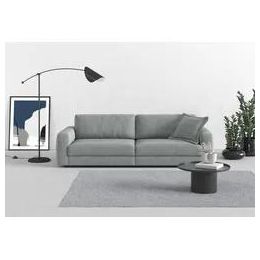 Big-Sofa Trendmanufaktur "Bourbon" Sofas Gr. B/H/T: 264 cm x 84 cm x 126 cm, Struktur weich, XXL mit Sitztiefenverstellung, grau (grey pinstripe) extra tiefe Sitzfläche, wahlweise mit Sitztiefenverstellung bestellbar