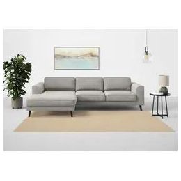 Ecksofa Trendmanufaktur "Lumber Jack, elegantes Designsofa, L-Form" Sofas Gr. B/H/T: 280cm x 85cm x 167cm, Cord, Recamiere links, ohne Bettfunktion-ohne Bettkasten, grau (opal grey) wahlweise mit Bettfunktion u. Bettkasten