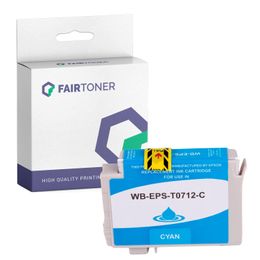 FairToner Kompatibel für Epson C13T07124012 / T0712 Druckerpatrone Cyan