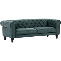 3-Sitzer GUTMANN FACTORY, gr&uuml;n (dunkelgr&uuml;n), B:220cm H:75cm T:90cm, 100% Polyester, Sofas