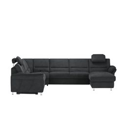 meinSofa Wohnlandschaft Donald ¦ schwarz ¦ Maße (cm): B: 335 H: 89 T