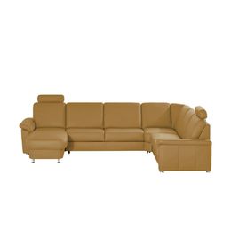 meinSofa Wohnlandschaft Leder Carolin ¦ gelb ¦ Maße (cm): B: 330 H: 9