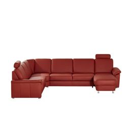 meinSofa Wohnlandschaft Leder Carolin ¦ rot ¦ Maße (cm): B: 330 H: 91