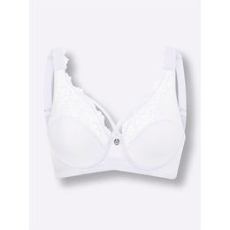 w&auml;schepur w&auml;schepur Damen Entlastungs-BH mit B&uuml;gel mit transparenter Spitze, wei&szlig;, Gr&ouml;&szlig;e 95C