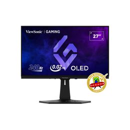 F (A bis G) Viewsonic Gaming-Monitor "XG272-2K-OLED (VS19852)" Monitore anpassbare RGB-Beleuchtung, inkl. Fernbedienung schwarz (schwarz, weiß)