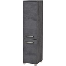 Midischrank Welltime "Windau" Schränke Gr. B/H/T: 30 cm x 130 cm x 35 cm, 2 St., grau (oxid stone) Bad-Midischrank 30 cm breit