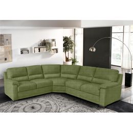 Ecksofa Egoitaliano "Doris, modernes Designerecksofa in hochwertigen Microfaserqualit&auml;ten", gr&uuml;n (kiwi), B:266cm H:90cm T:246cm, Luxus-Mikrofaser BLUSH (100% Polyester) ist ein innovatives Mikrofasergewebe mit wasser- und fleckenabweisenden Eigenschaften. Sie verhindert das Eindringen von Fl&uuml;ssigkeiten und &Ouml;len in das Textilgewebe. Mit einer neutralen Seifenl&ouml;sung k&ouml;nnen Flecken von Kaffee, Tee, W